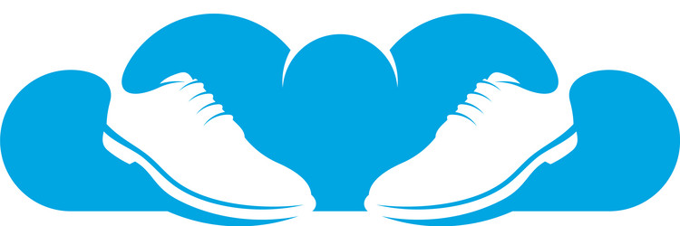 Shoes with cloud logo design concept template Vector Image