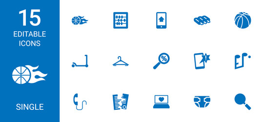 13 single icons Royalty Free Vector Image - VectorStock