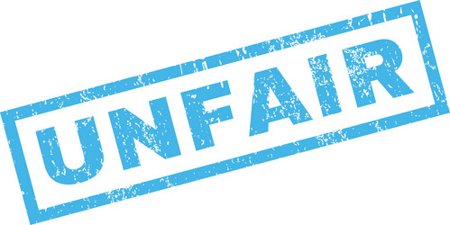 Unfair rubber stamp Royalty Free Vector Image - VectorStock