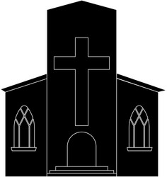 Abstract cute church Royalty Free Vector Image