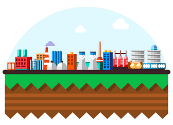Global industrial technology process with ecology Vector Image
