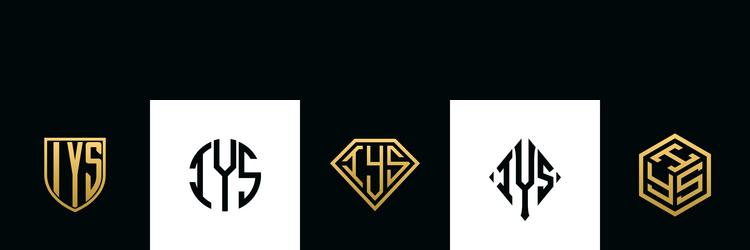 Initial letters dsg logo designs bundle Royalty Free Vector