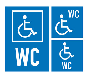 Restroom for the disabled toilet sign Royalty Free Vector