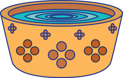 Water in pot isolated symbol Royalty Free Vector Image