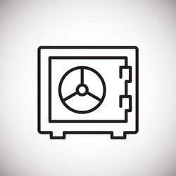 Safe line icon on white background for graphic Vector Image