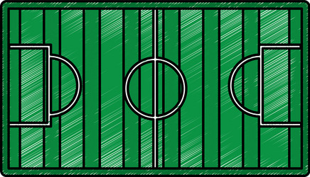 Soccer field goal sport top view Royalty Free Vector Image