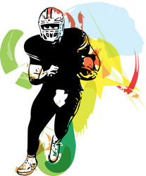 Abstract american football player Royalty Free Vector Image
