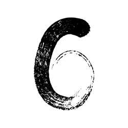 Calligraphic paint numbers brush lettering Vector Image