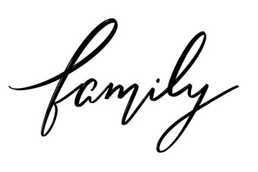 The Word Family In Cursive