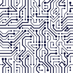 Circuit board abstract background with chip Vector Image