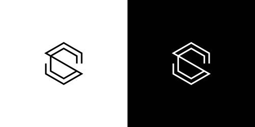 Modern and unique letter sg initials logo design Vector Image