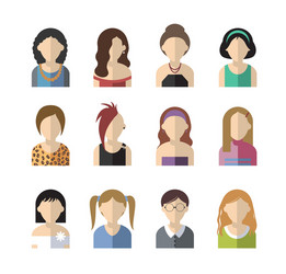 Diverse People Icons Set Royalty Free Vector Image