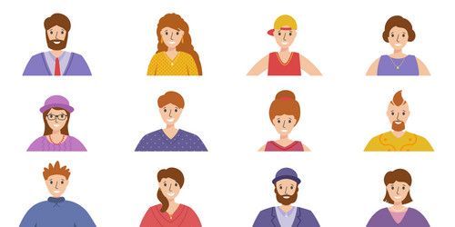 Human face people Royalty Free Vector Image - VectorStock