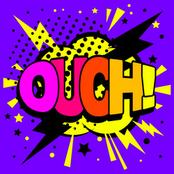 Oh text explosion effect blast comic word Vector Image