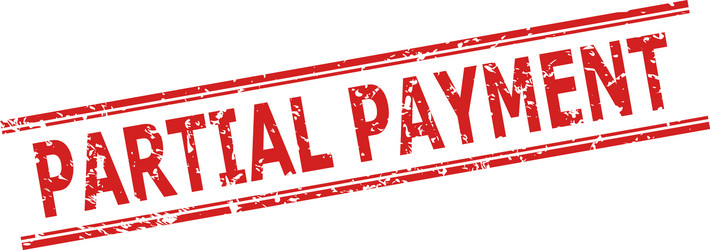 Partial payment seal with corroded surface Vector Image