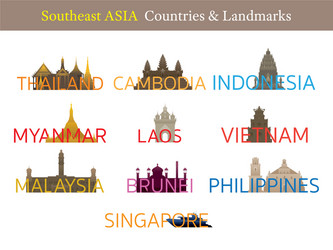 Asia Countries Landmarks Vector Images (over 14,000)