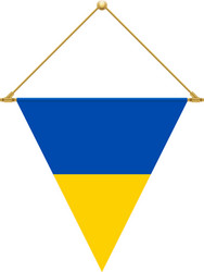 Flag design ukrainian hanging Royalty Free Vector Image