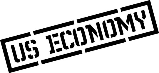 Us economy black stamp Royalty Free Vector Image