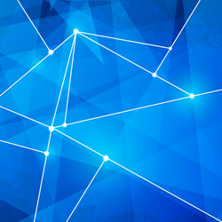 Abstract neon blue broken line pattern on dark Vector Image