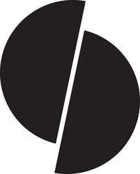 Abstract half circle logo in trendy and minimal Vector Image