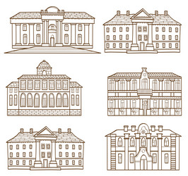 Houses pattern Royalty Free Vector Image - VectorStock