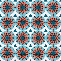 Colorful geometric mosaic seamless pattern Vector Image