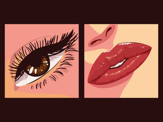 Face female close up Royalty Free Vector Image