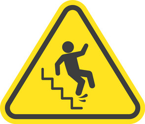 Staircase warning sign Royalty Free Vector Image