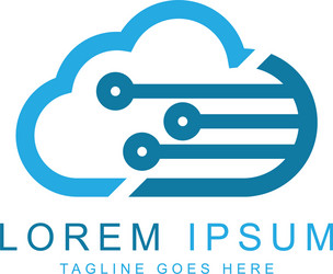 Cloud technology logo template Royalty Free Vector Image