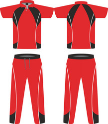 Cricket uniform set with bottom trouser design Vector Image