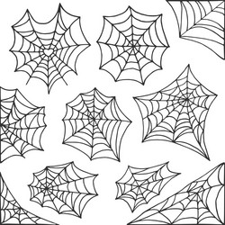 Hand drawn spider web halloween symbol cobweb Vector Image