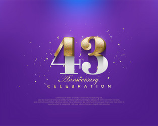 Birthday Happy 43rd Vector Images (over 150)