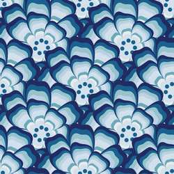 Abstract blue floral greeting card background Vector Image