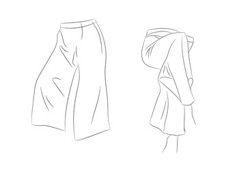 Clothes line drawing Royalty Free Vector Image