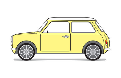 Yellow mini Royalty Free Vector Image - VectorStock