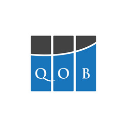 Qob letter technology logo design on white Vector Image