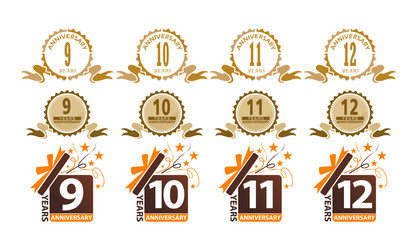 10 year ribbon anniversary Royalty Free Vector Image