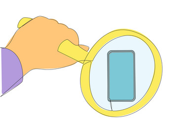 Continuous one line drawing hand showing thumbs Vector Image