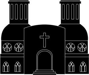 Abstract cute church Royalty Free Vector Image