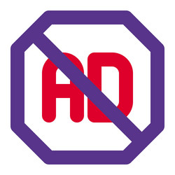 Ad blocker helps to prevent commercials Royalty Free Vector