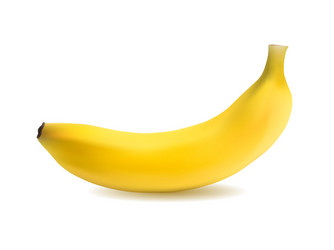 3d banana isolated on a white background Vector Image