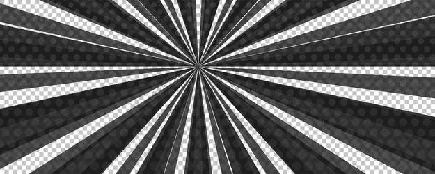 Black comic book transparent background Royalty Free Vector