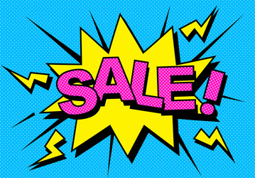 Comic sale discount cartoon Royalty Free Vector Image