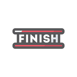 Finish red textile banner template Royalty Free Vector Image