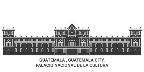 Guatemala city palacio nacional de la Royalty Free Vector