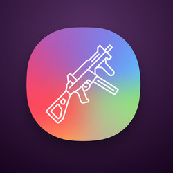 Akm weapon app icon virtual video game Royalty Free Vector