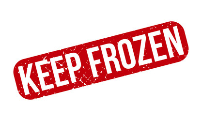 Keep frozen rubber stamp red frozen rubber Vector Image