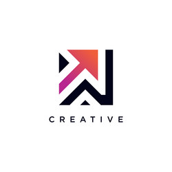 Letter w logo design with modern creative idea Vector Image