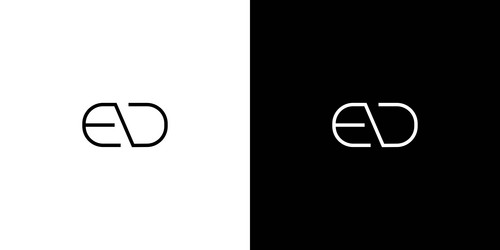 Stylish and modern ed initials logo design Vector Image
