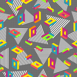 Retro 80s seamless pattern background Royalty Free Vector
